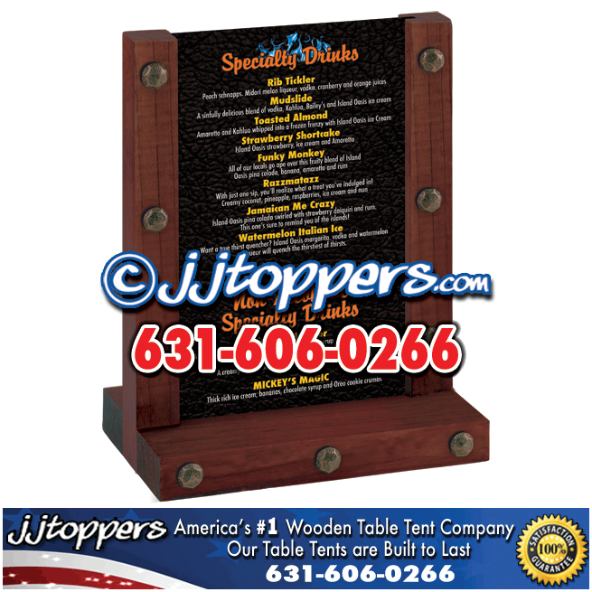 Rustic Studded Table Tents: restaurant table tents wooden table tent ...
